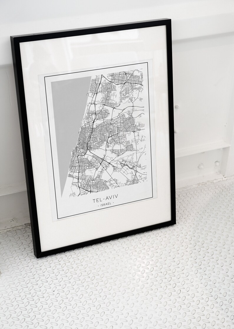 Tel Aviv PRINTABLE Poster Typography Print Home Decor | Etsy