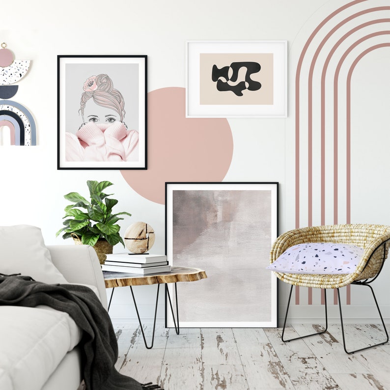 Round Wallpaper Sticker Easy DIY Apply Paper Free Peel and - Etsy