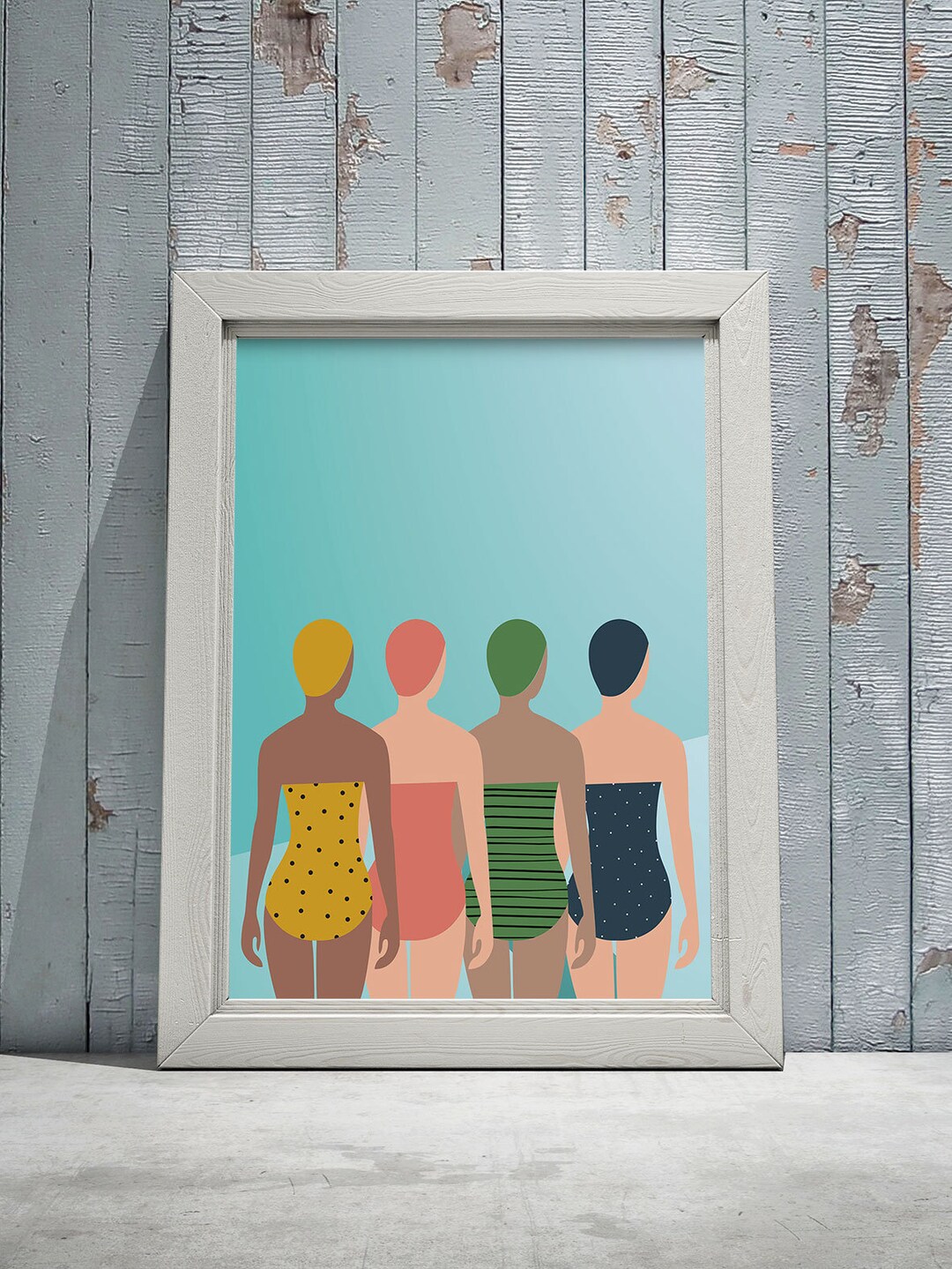 4 Swimmers PRINTABLE Posters Scandinavian Style Modern Prints, Home ...