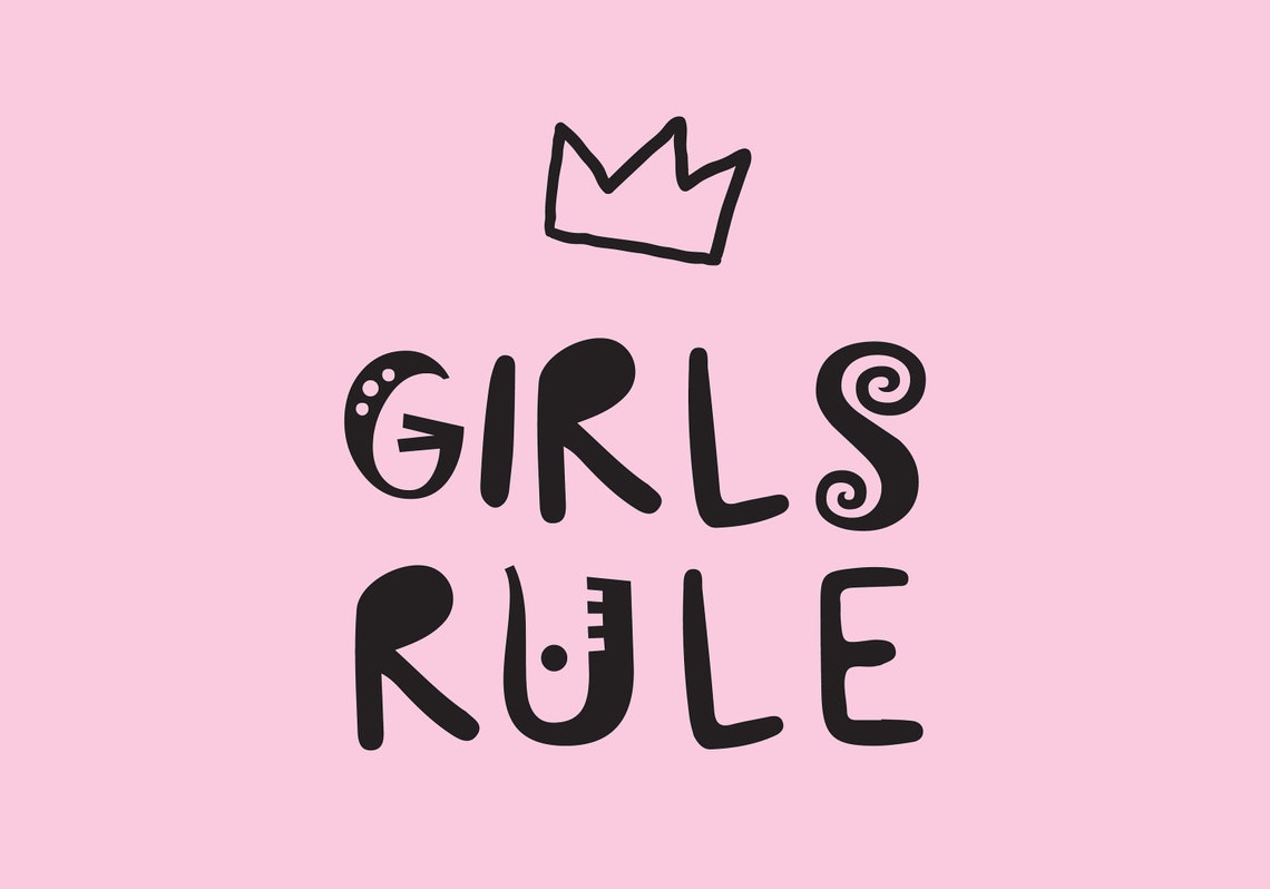 Wall Prints, Wall Collage, Girls Rule, Printable Poster, Scandinavian ...