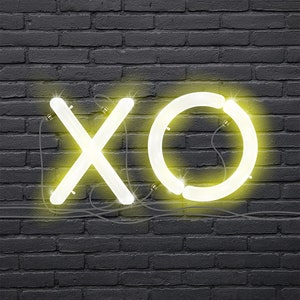 Neon XO PRINTABLE Poster Typography Print, Home Decor Minimalist ...