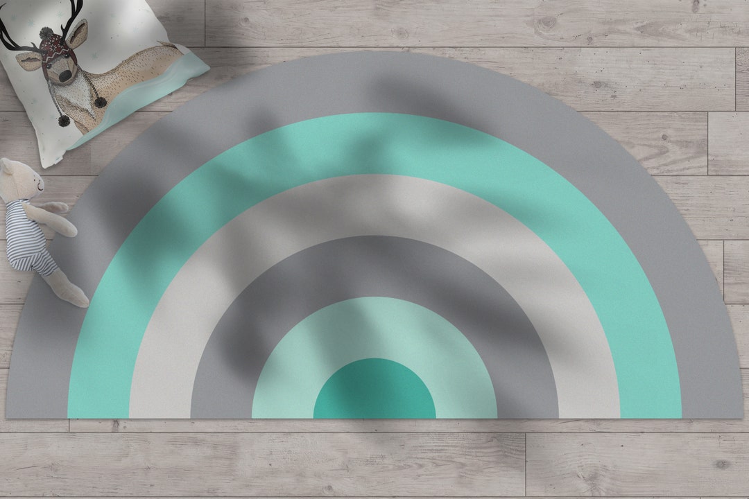 Rainbow, Activity Rug, Nursery Rug, Play Rug, Nursery Decor, Linoleum ...