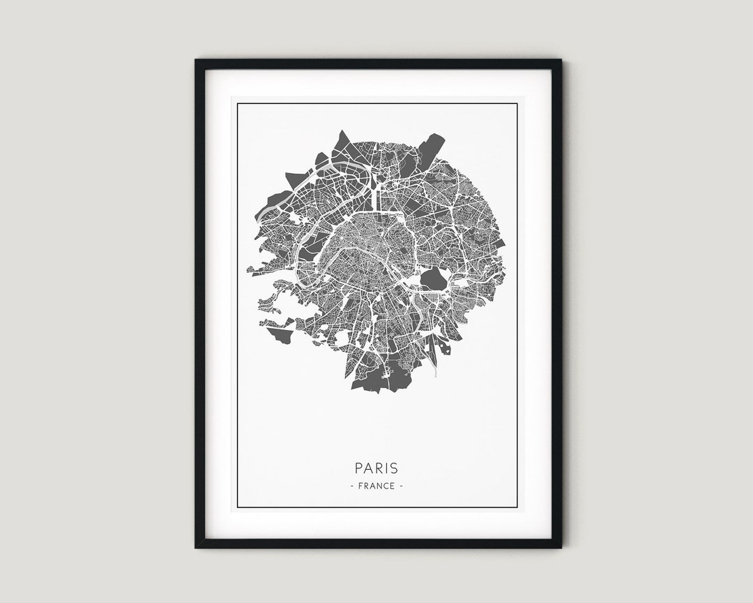 Paris France - PRINTABLE Poster Typography Print, Home Decor Minimalist ...