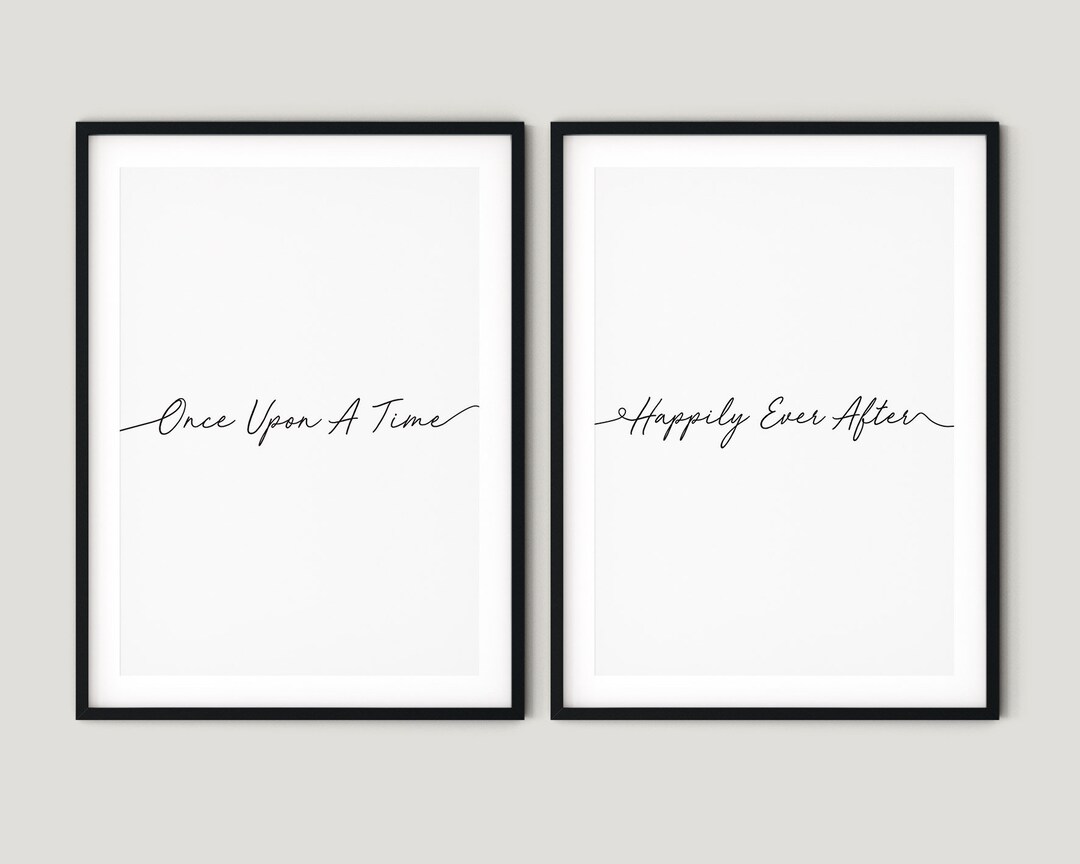 Once Upon a Time 2 PRINTABLE Posters Scandinavian Style Black and White ...