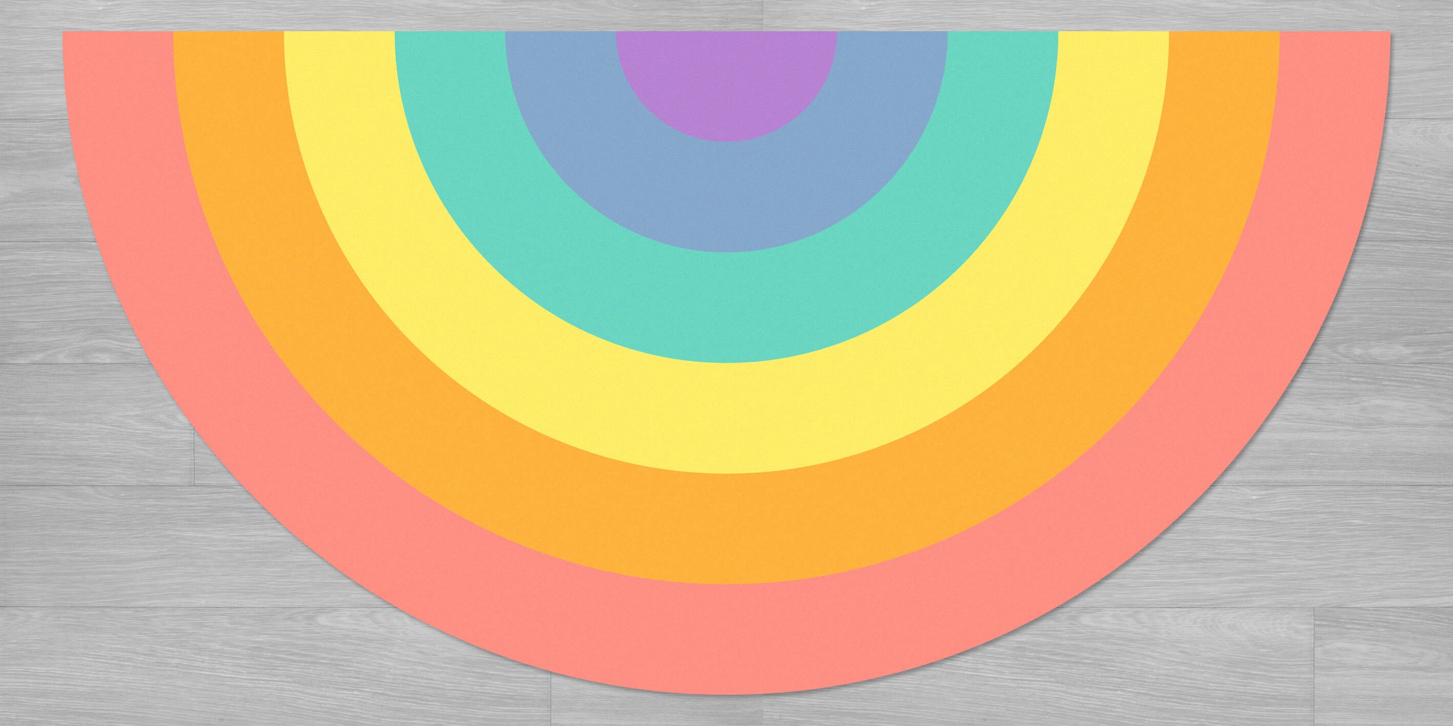 Rainbow Activity Rug Nursery Rug Play Rug Nursery Decor - Etsy