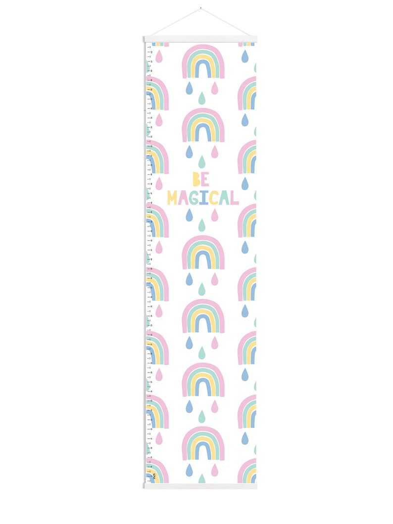 Rainbow Growth Chart Nursery Art Height Ruler Height - Etsy