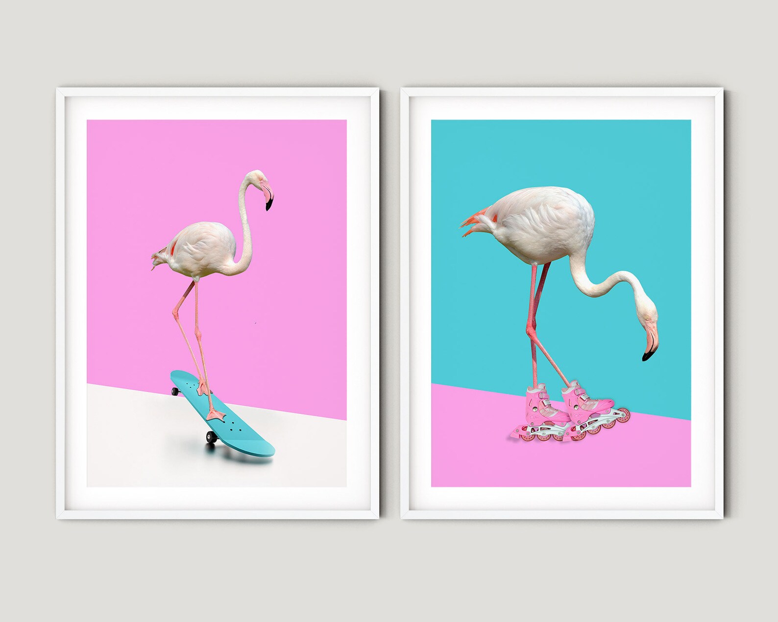 Funky Flamingos PRINTABLE Posters Colorful Cute Modern Prints - Etsy
