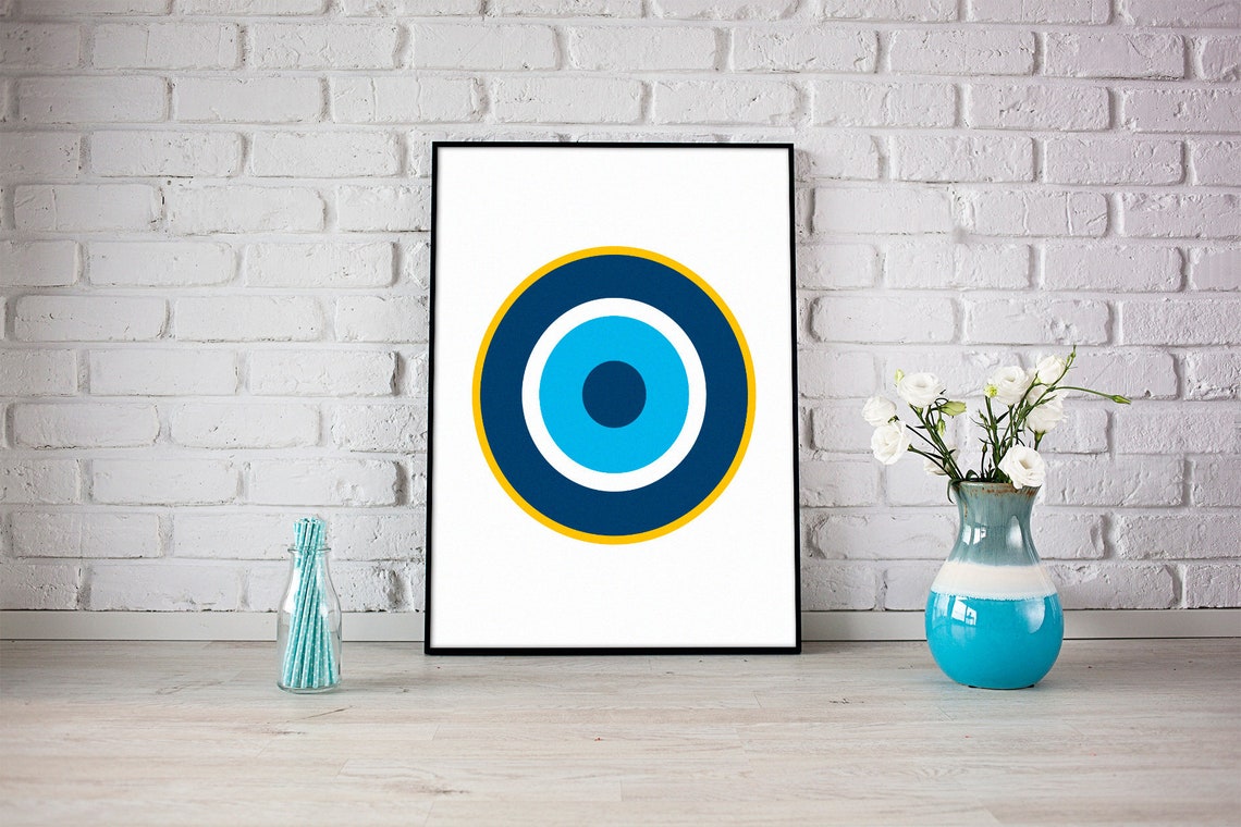 Blue Eye, PRINTABLE, Poster, Minimalist, Digital Download, Evil Eye ...