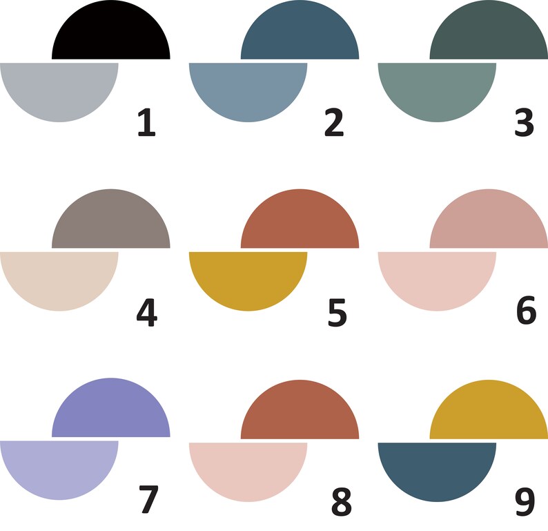 2 Halfs Circle Wallpaper Stickers Easy DIY Apply Paper Free | Etsy