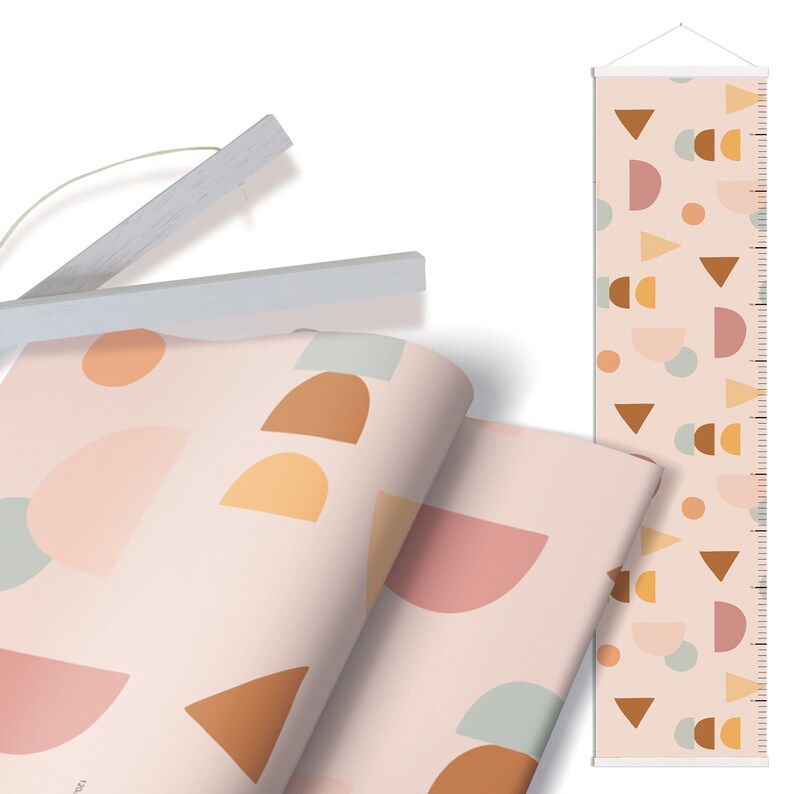 Abstract growth chart nursery art height ruler height | Etsy