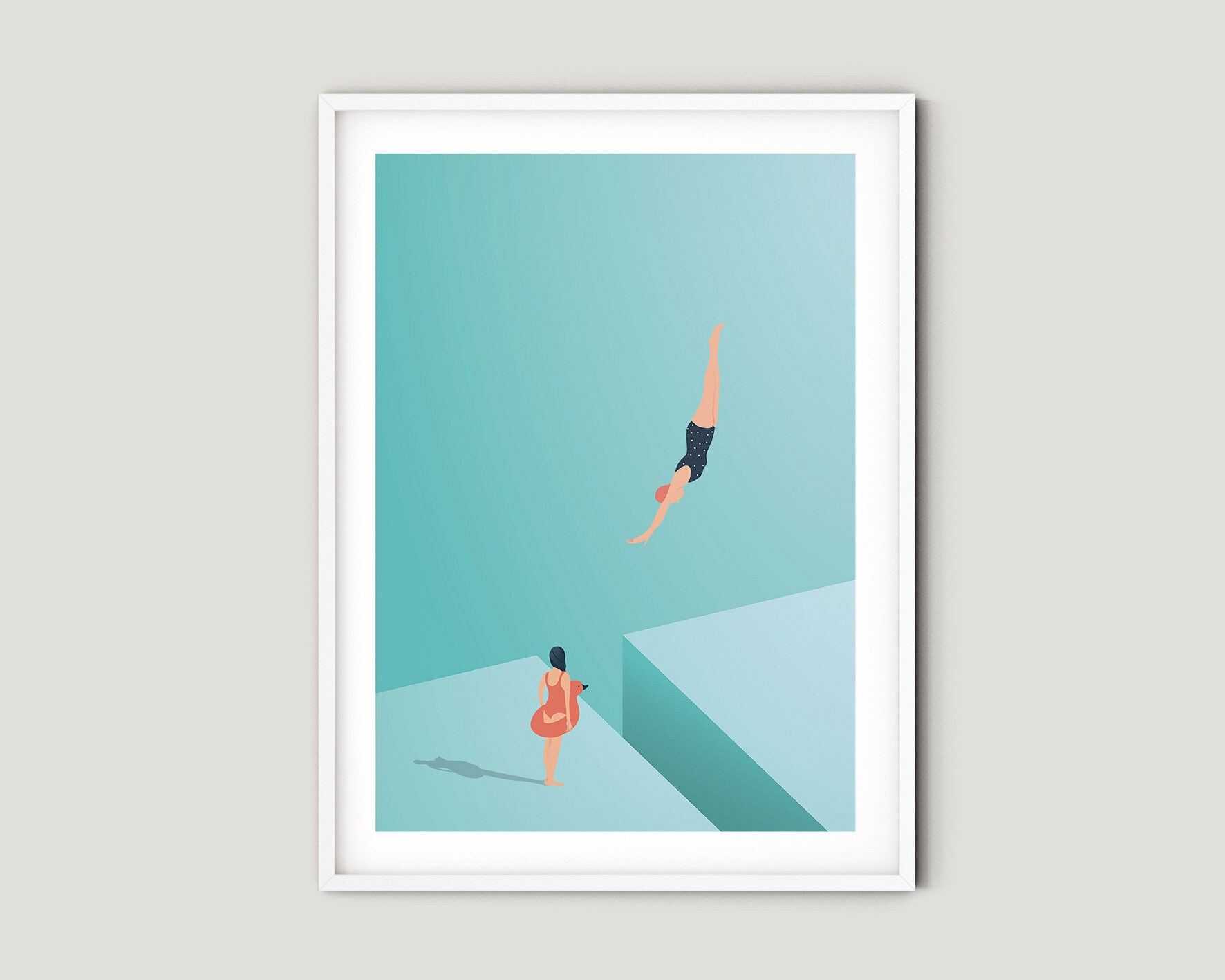Jump to the Pool PRINTABLE Posters Scandinavian Style Modern - Etsy