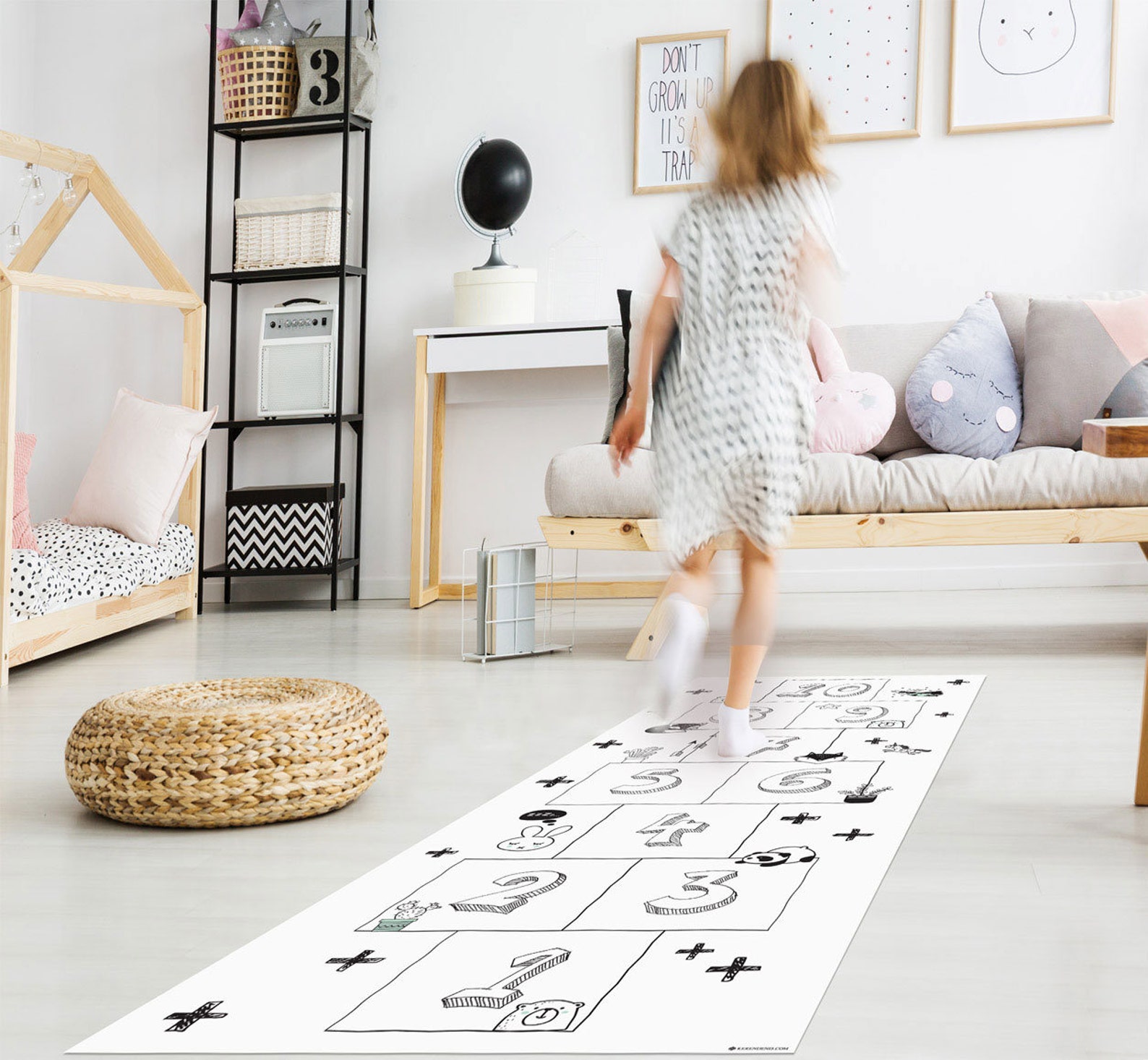 Hopscotch Activity Rug Nursery Rug Play Rug Nursery Decor - Etsy