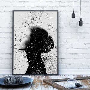 Profile Girl - PRINTABLE Posters Scandinavian Style Modern Prints, Home ...
