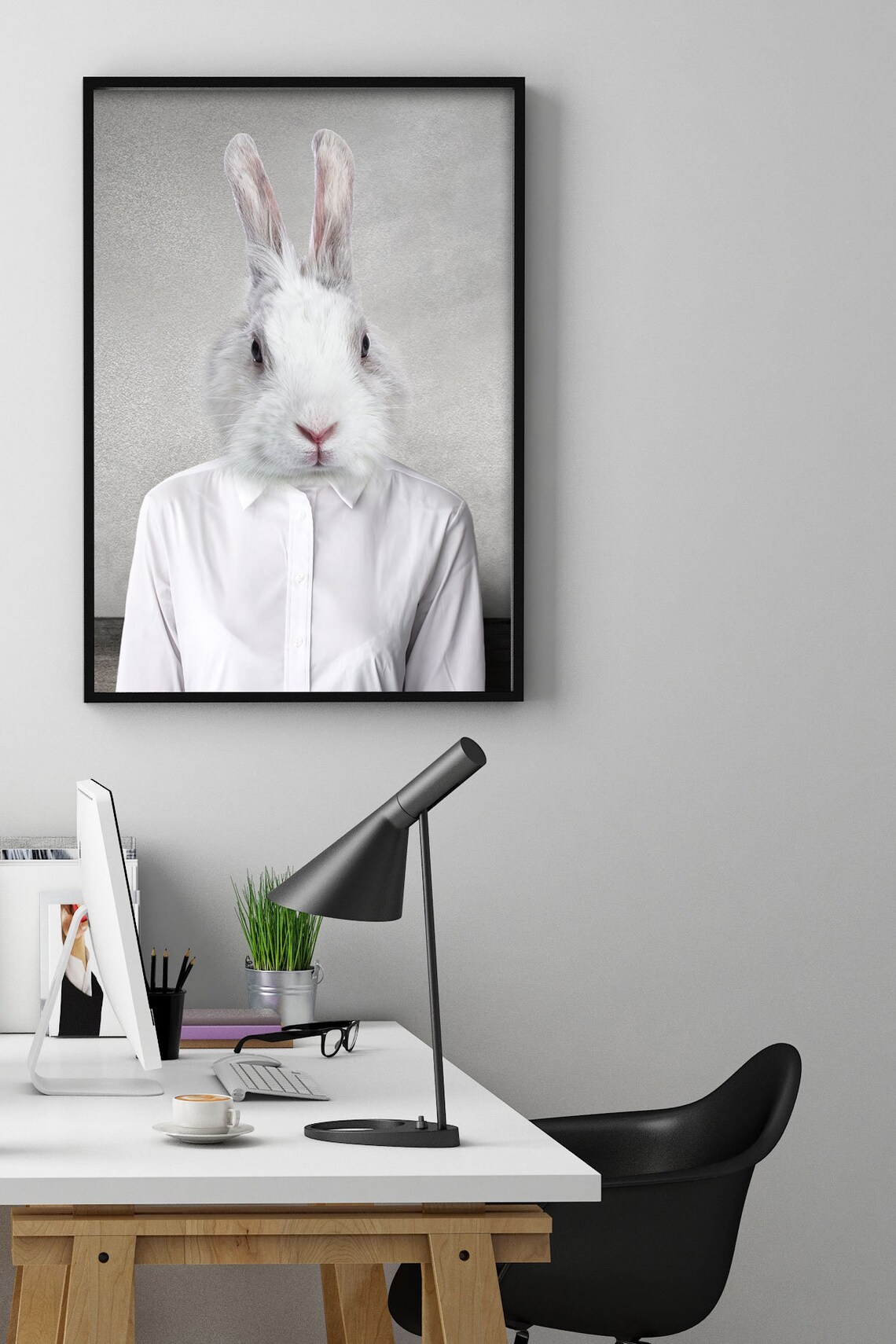 Rabbit PRINTABLE Poster Hipster Print Home Decor Funny | Etsy