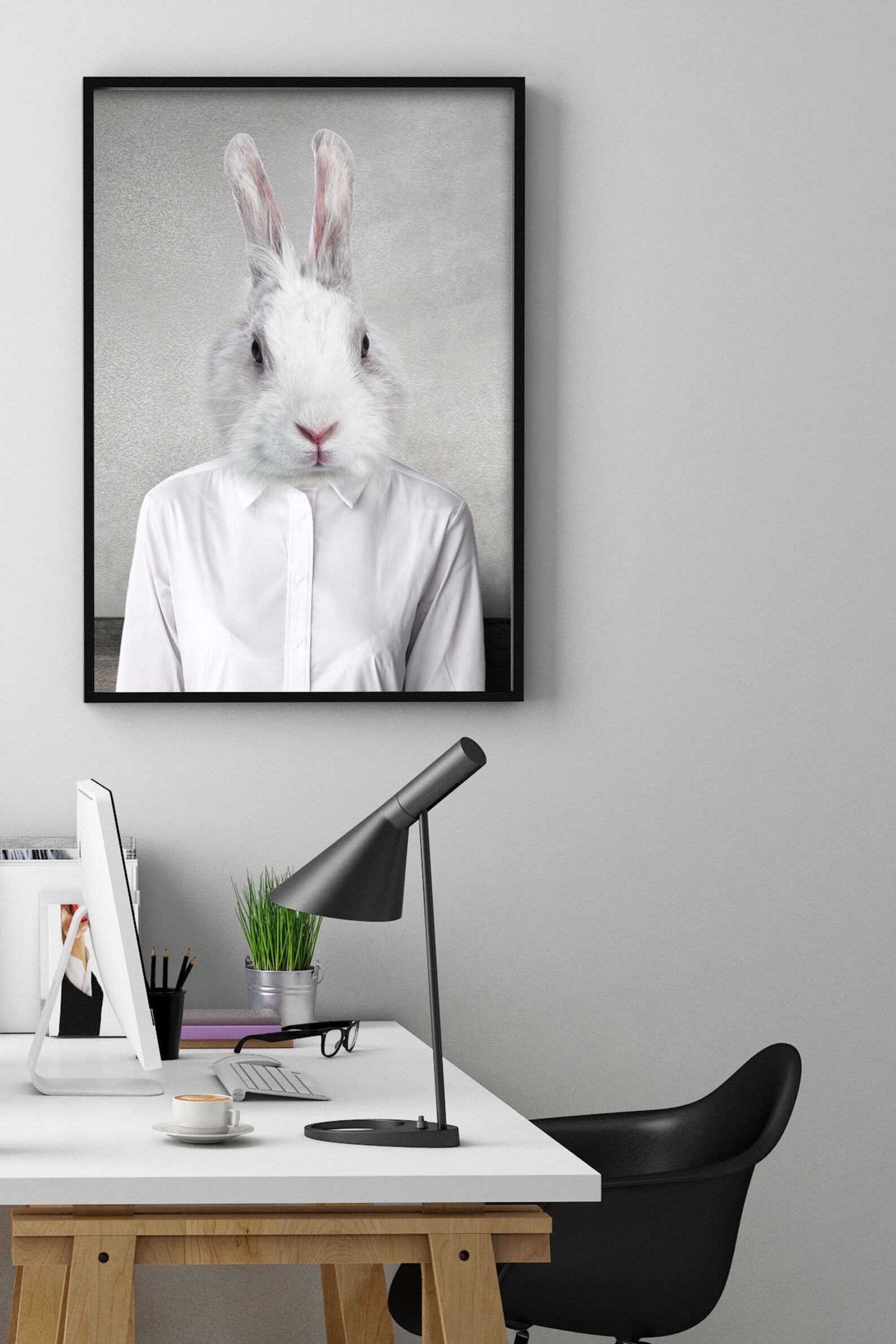 Rabbit PRINTABLE Poster Hipster Print Home Decor Funny - Etsy