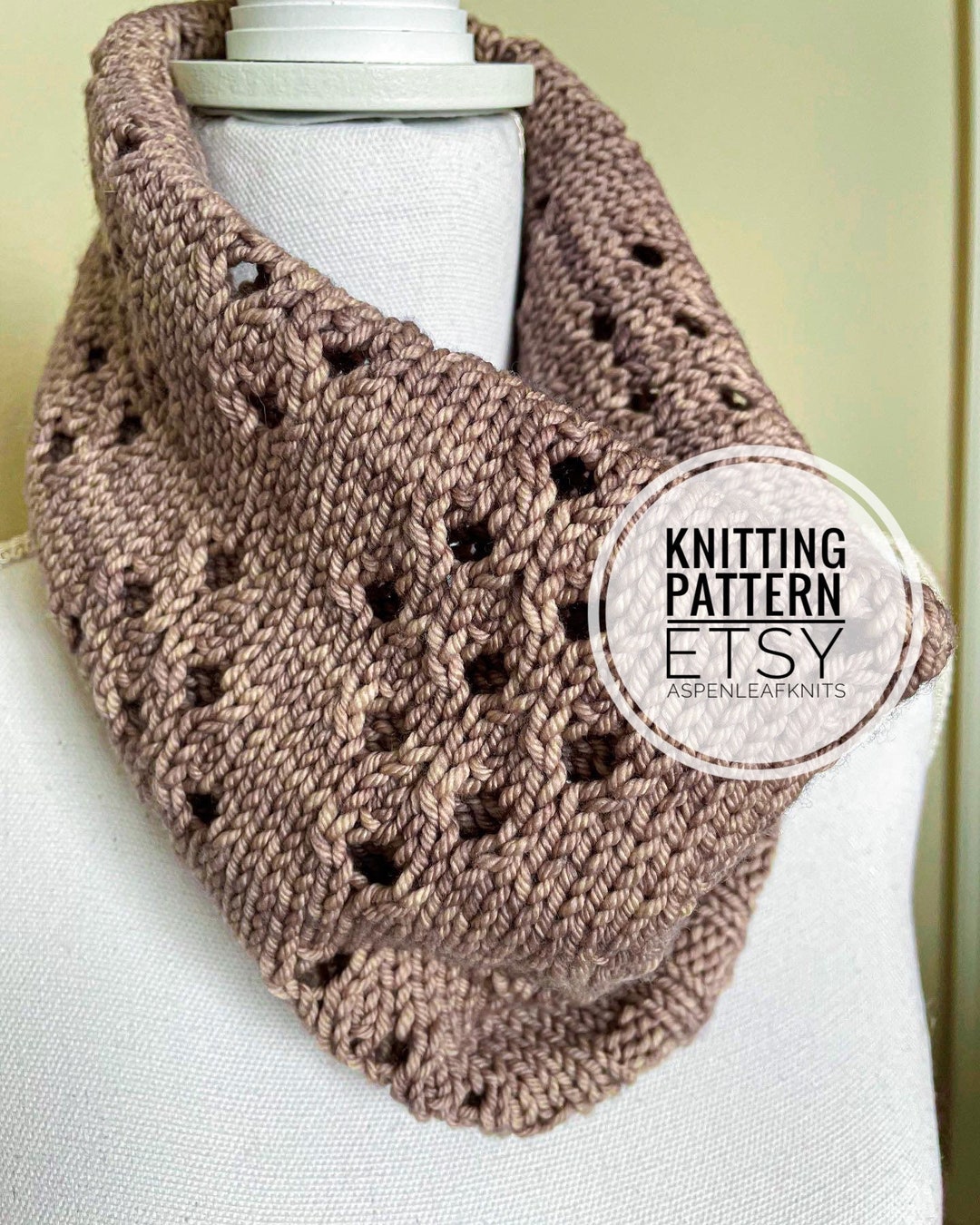 Knitting Pattern BRIGHT NIGHT COWL by Aspen Leaf Knits - Etsy