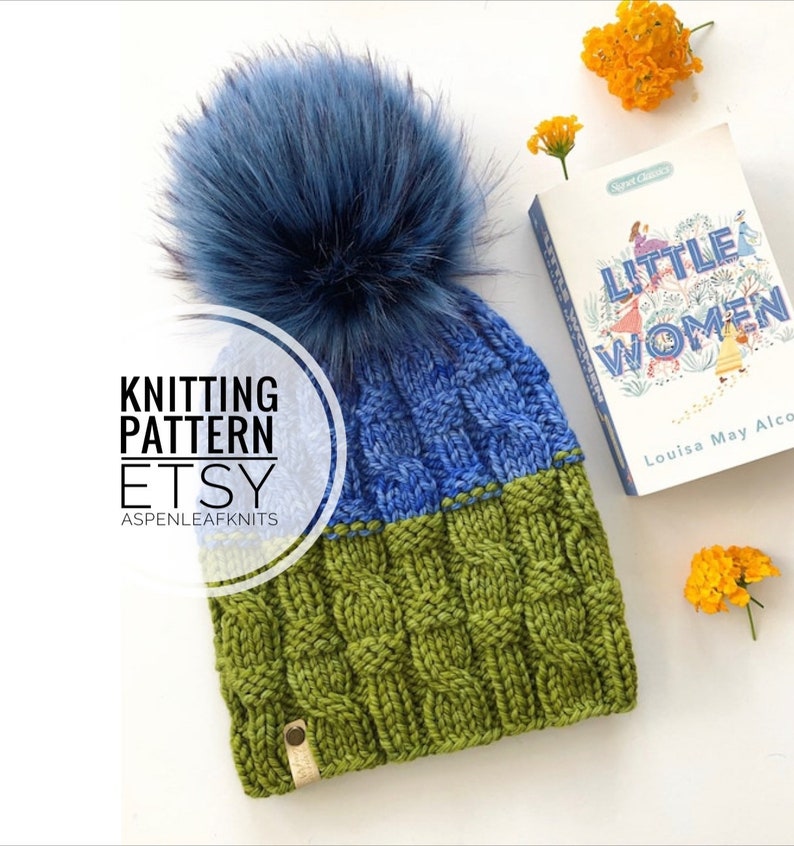 Knitting Pattern MENDOCINO BEANIE by Aspen Leaf Knits Hat | Etsy