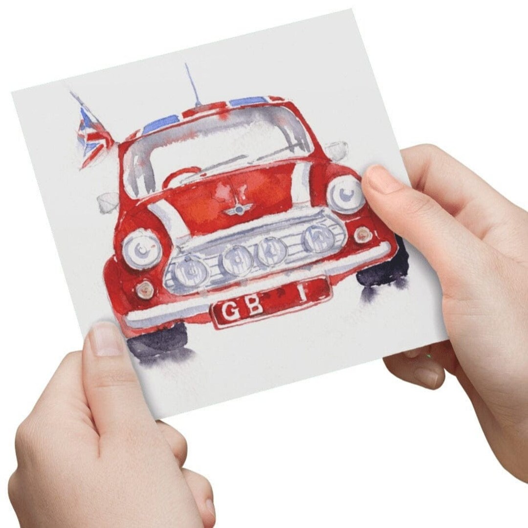 Classic Mini Cooper Card Retro British Vibes for Special - Etsy UK
