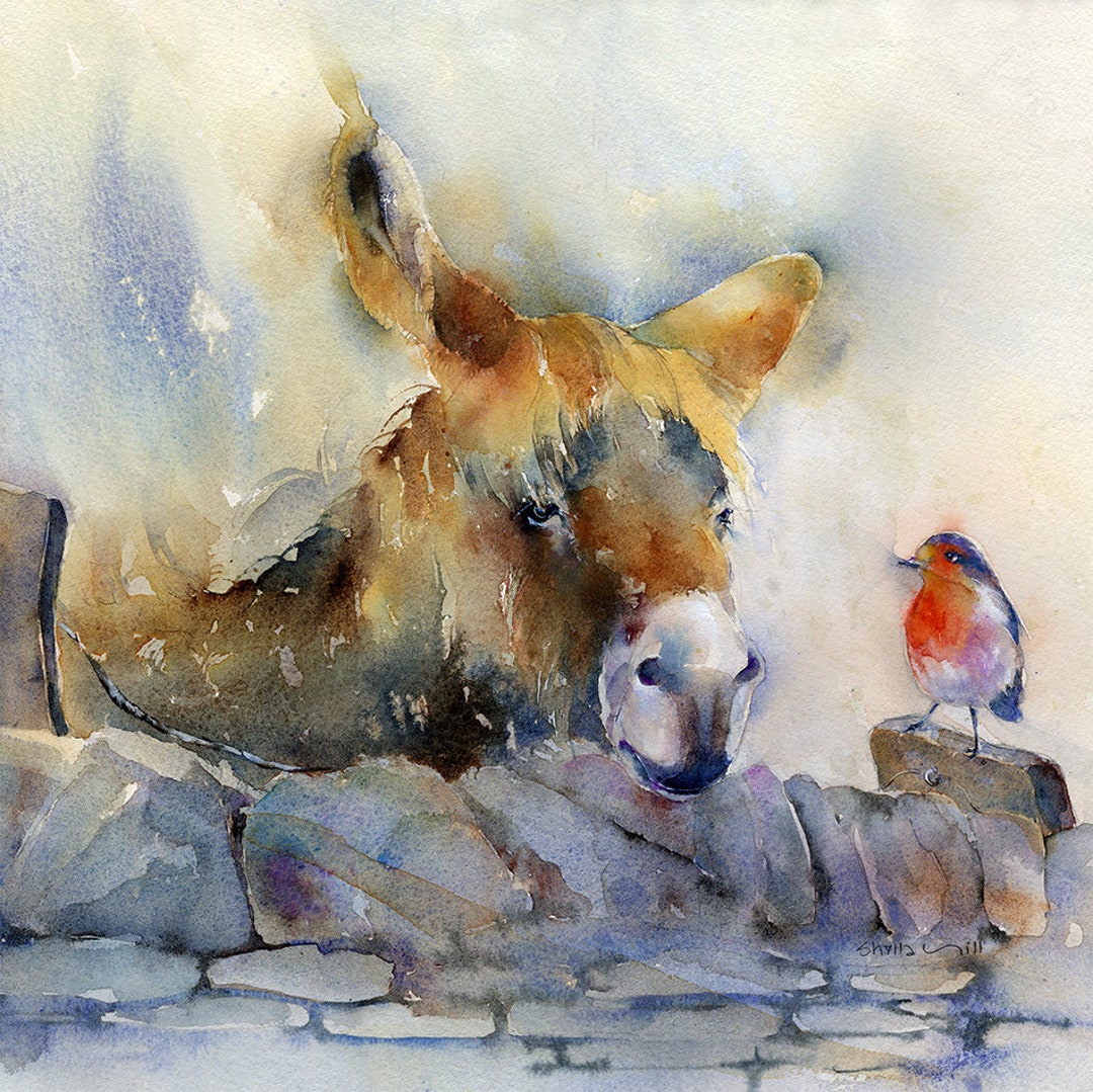 Donkey and Robin Bliss Coasters Nature-inspired Table Protection - Etsy