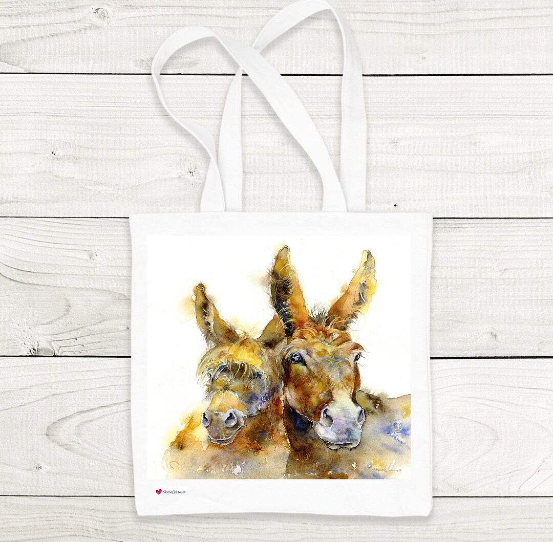 Donkey Tote Bag. Ethical Reusable Tote Bag. Love Donkeys Gift Idea ...