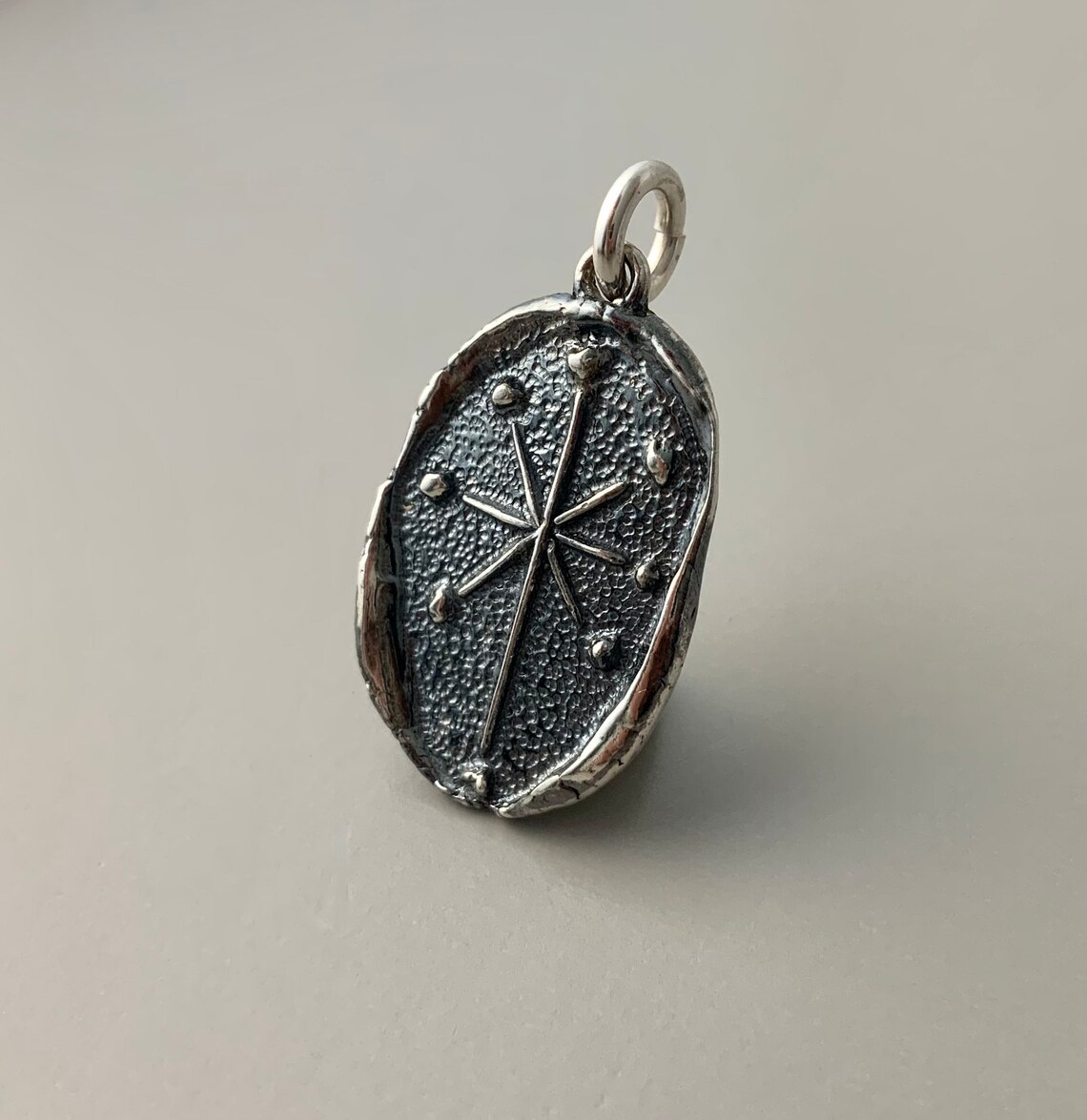 Pure Silver Celestial Star Talisman, Spiritual Amulet - Etsy