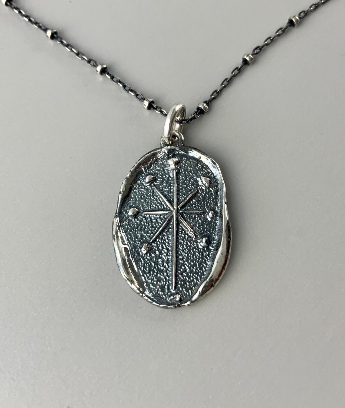 Pure Silver Celestial Star Talisman, Spiritual Amulet - Etsy