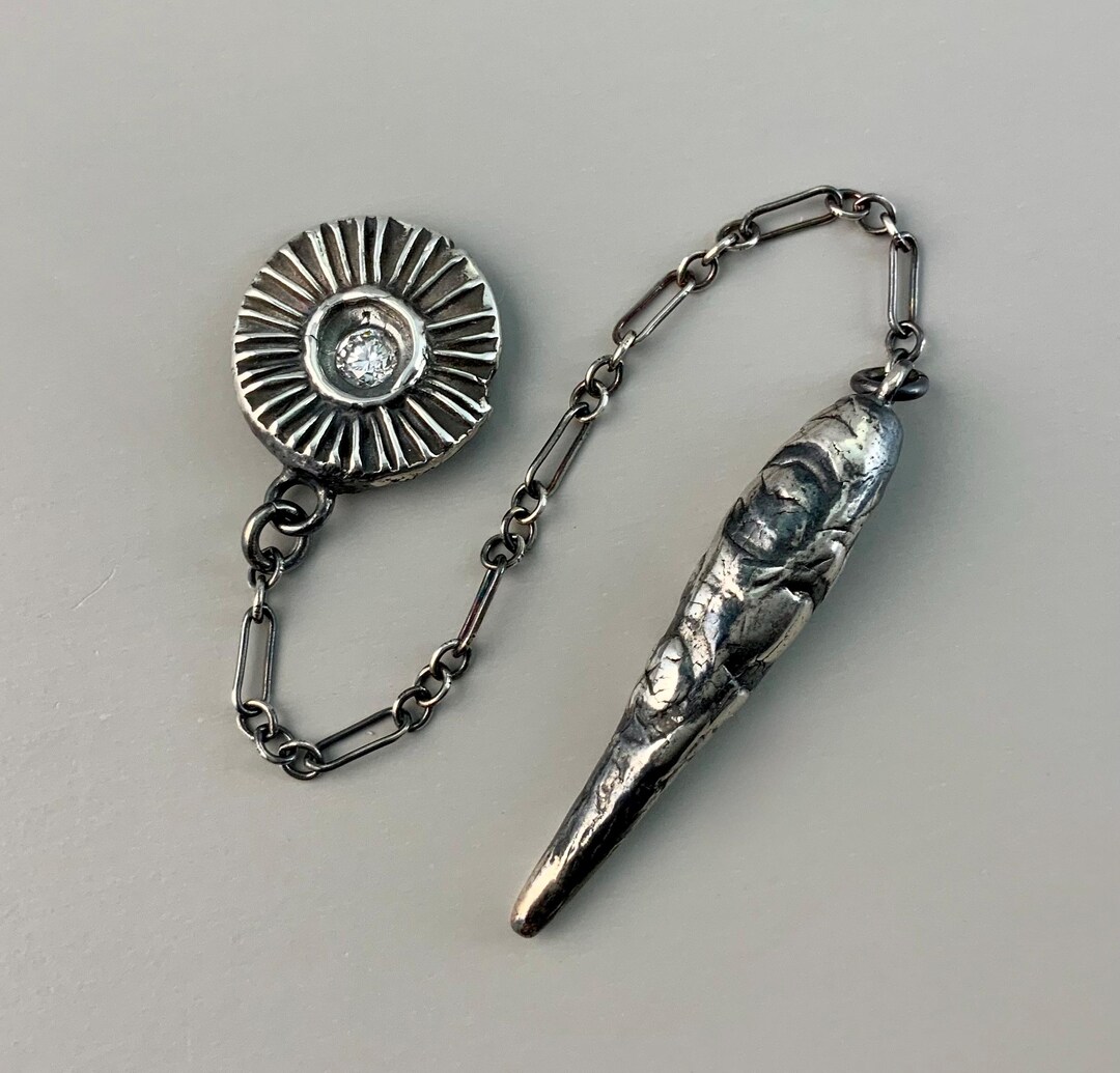 Divination Pendulum, Solid Pure Silver Pendulum With Eye of Protection ...
