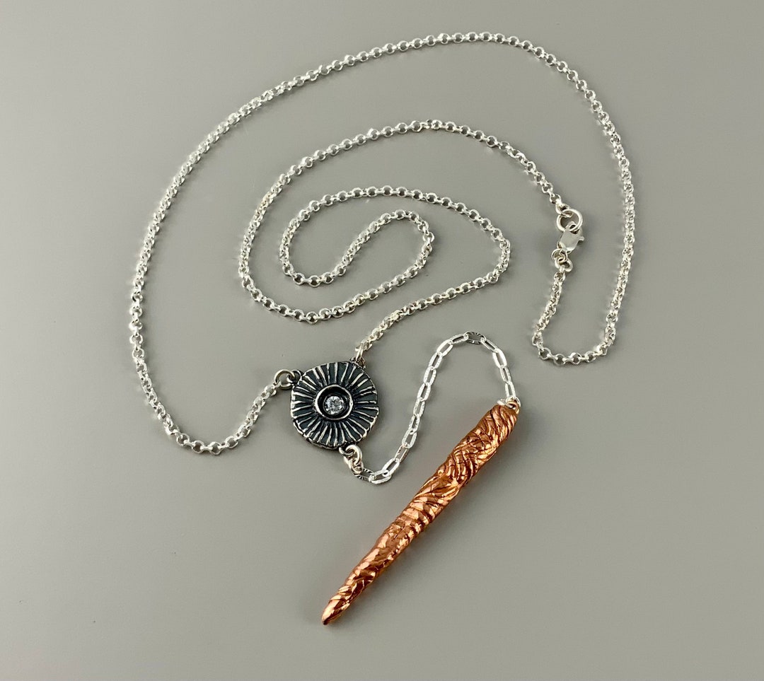 Eye of Protection and Grounding Copper Pendulum Necklace, Spiritual ...