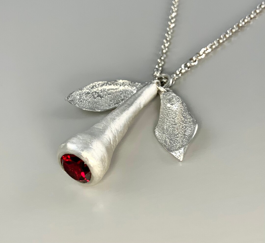 Garnet Pure Silver Pendulum, Spiritual Energy Pendulum Jewelry ...