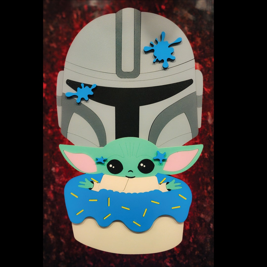 Customized Wooden Light up Mandalorian and Grogu Magnet - Disney Cruise ...