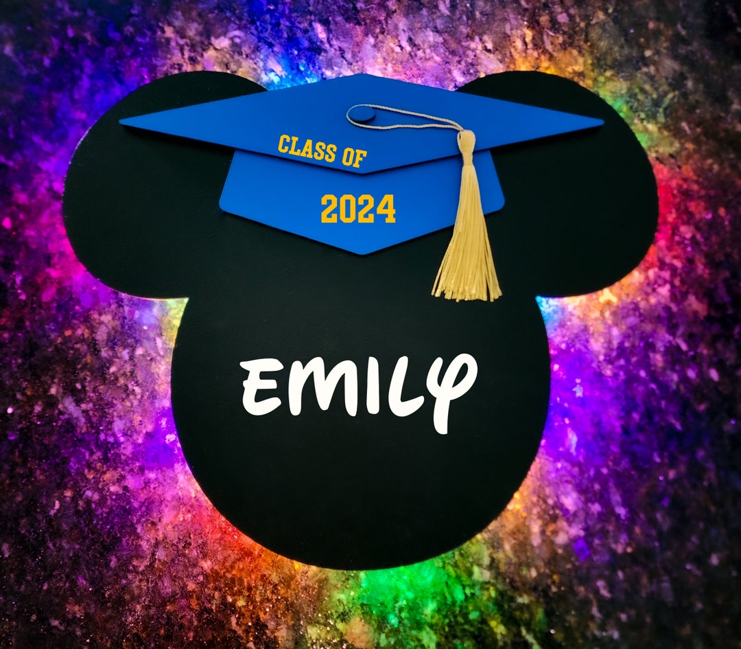 Customized Wooden Light up Mickey Grad Cap Magnets - Disney Cruise ...