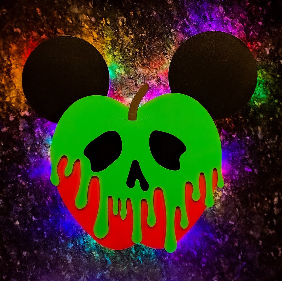 Customized Wooden Light up Poison Apple Magnet - Disney Cruise Magnet ...