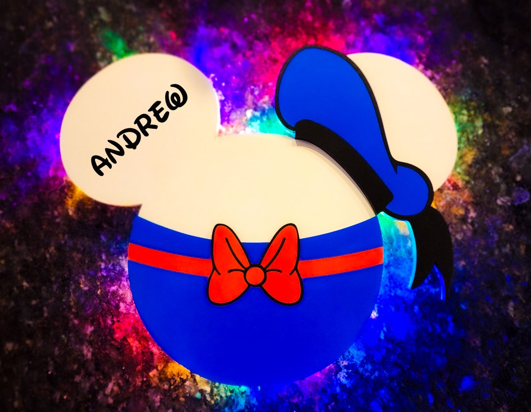 Customized Wooden Light up Donald Head Magnets - Disney Cruise Magnet ...