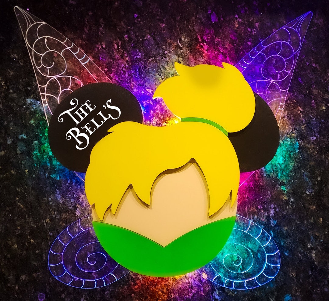 Customized Wooden Light up Tinker Bell Magnet - Disney Cruise Magnet ...