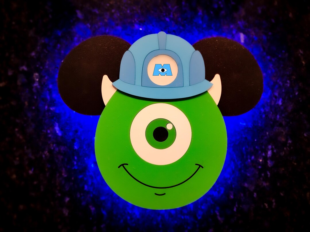 Customized Wooden Light up Mike Wazowski Head Magnet - Disney Cruise ...