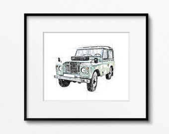 Land Rover Print | Etsy UK