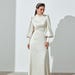 Satin Hight Neck Gown| Tzinut Fashion | Modest Gown | Shabbat Outfits ...