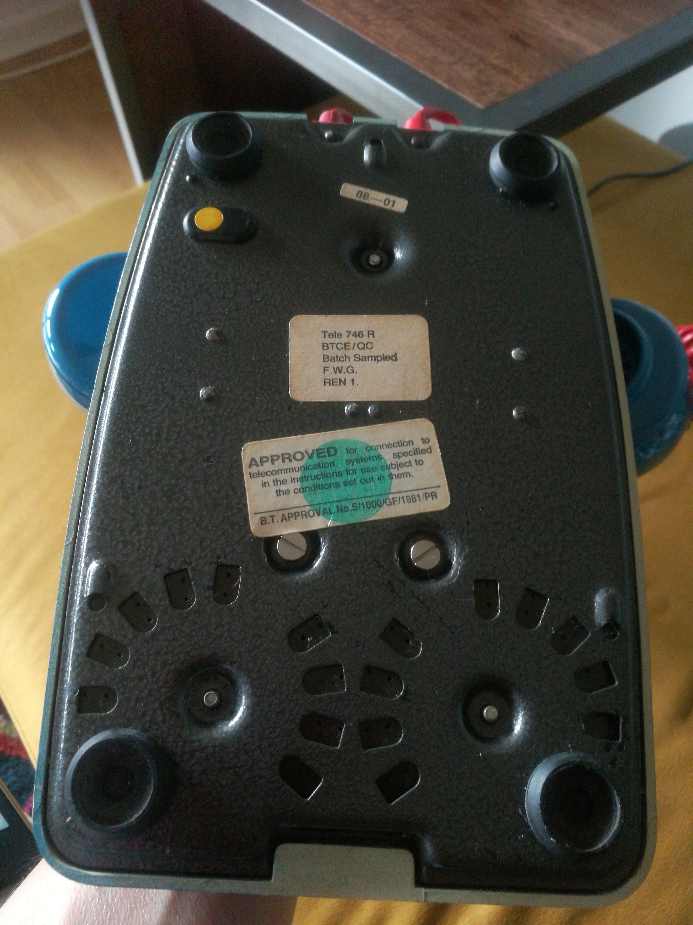 Vintage Red, Ivory and Blue, Target Bt Tele 746 R Telephone, Rotary ...