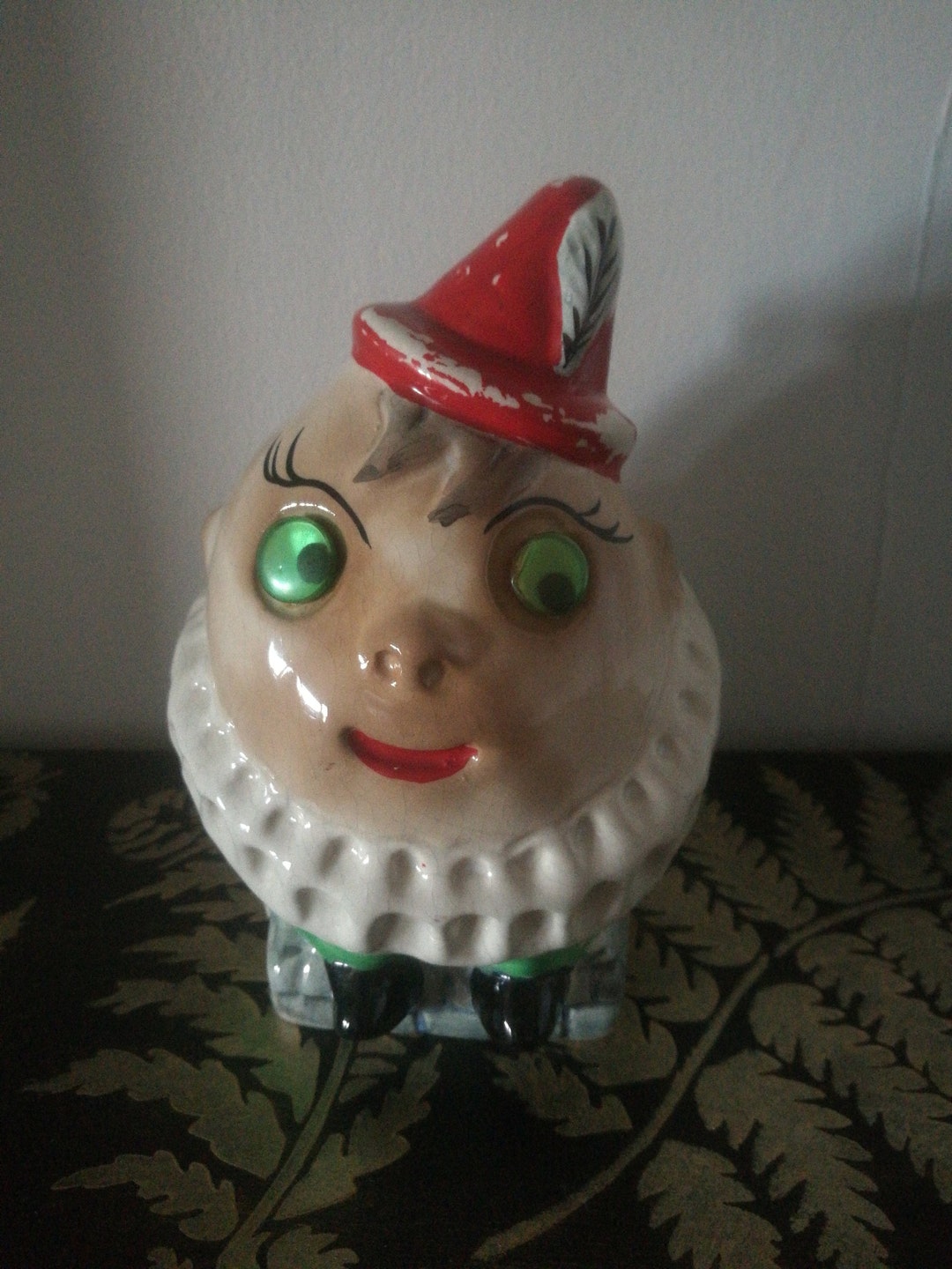 Vintage Humpty Dumpty, Money Box With Googly Green Eyes, Kitsch, Creepy ...