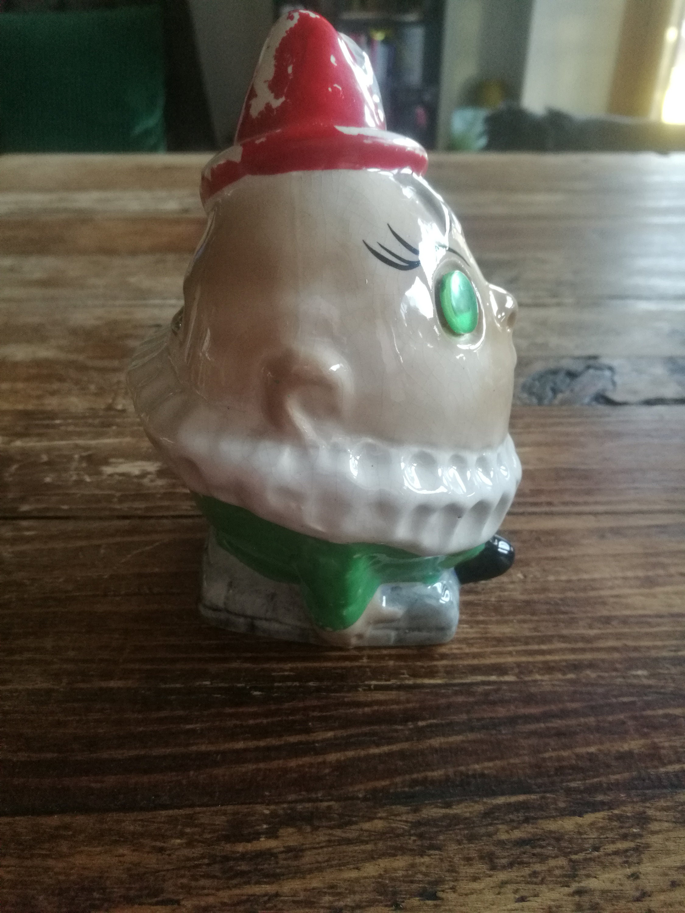 Vintage Humpty Dumpty, Money Box With Googly Green Eyes, Kitsch, Creepy ...