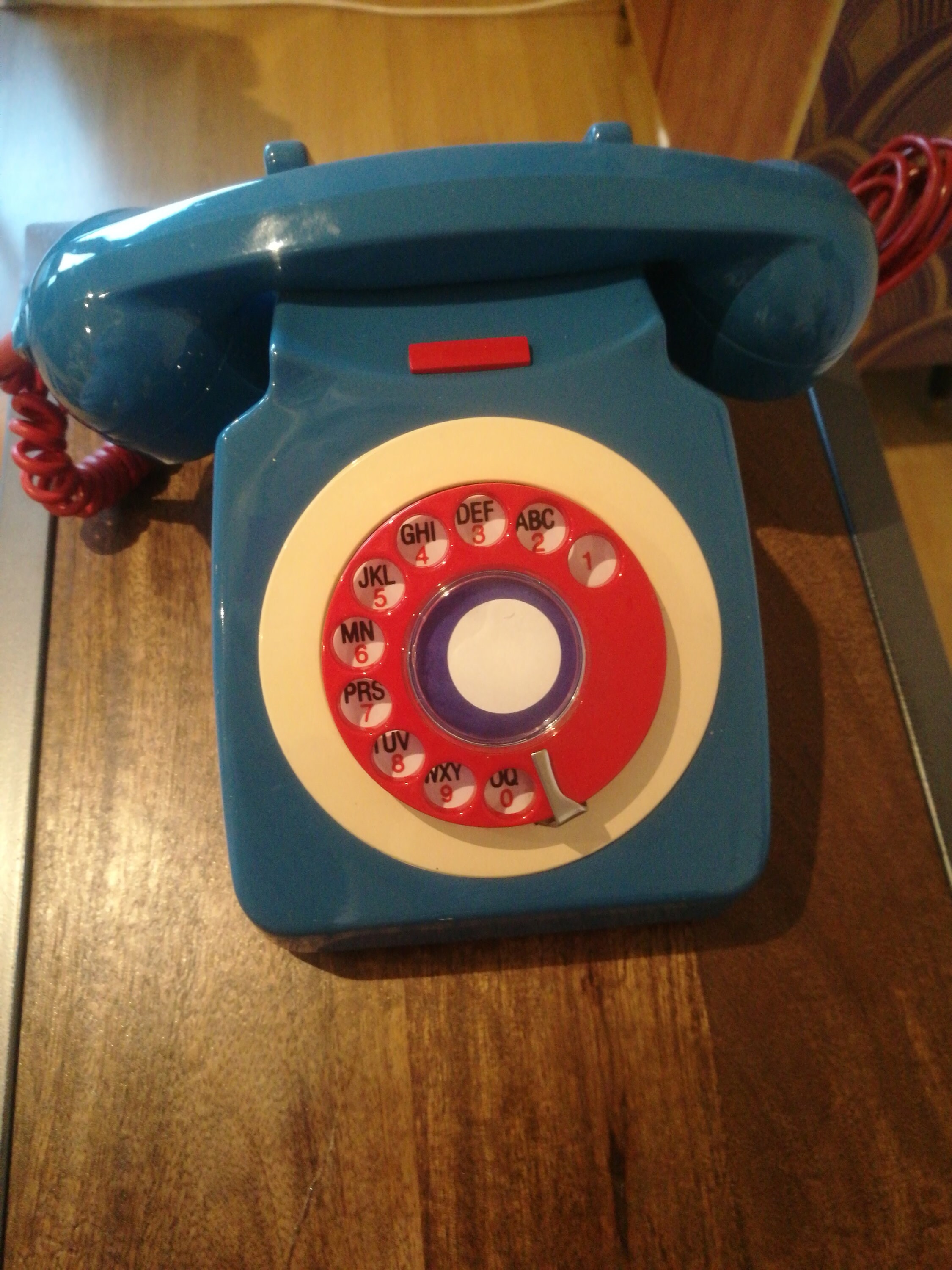 Vintage Red, Ivory and Blue, Target Bt Tele 746 R Telephone, Rotary ...