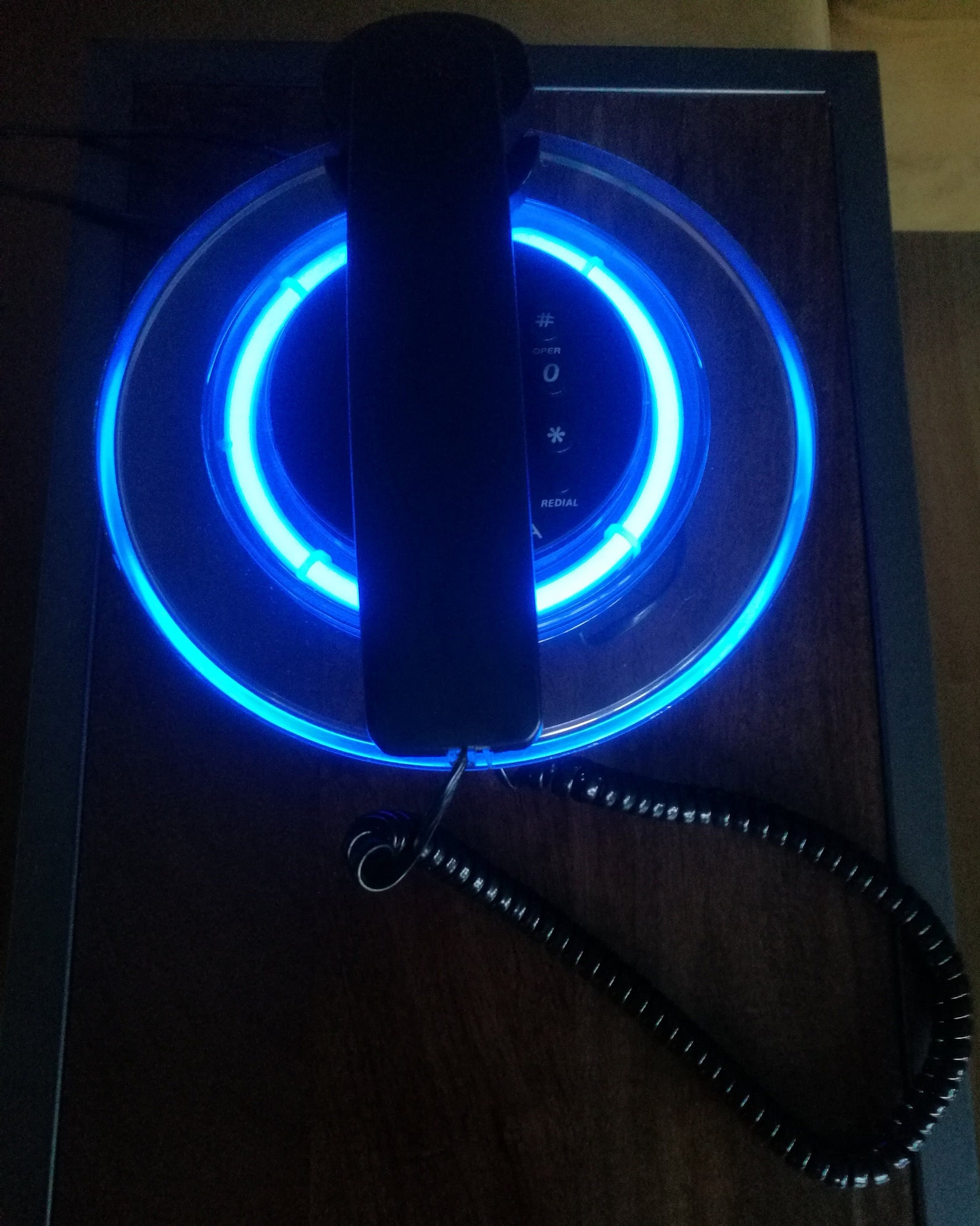 Vintage Cicena Telephone, Blue Neon Light up Phone, 1990s, Telephone ...