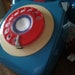 Vintage Red, Ivory and Blue, Target Bt Tele 746 R Telephone, Rotary ...