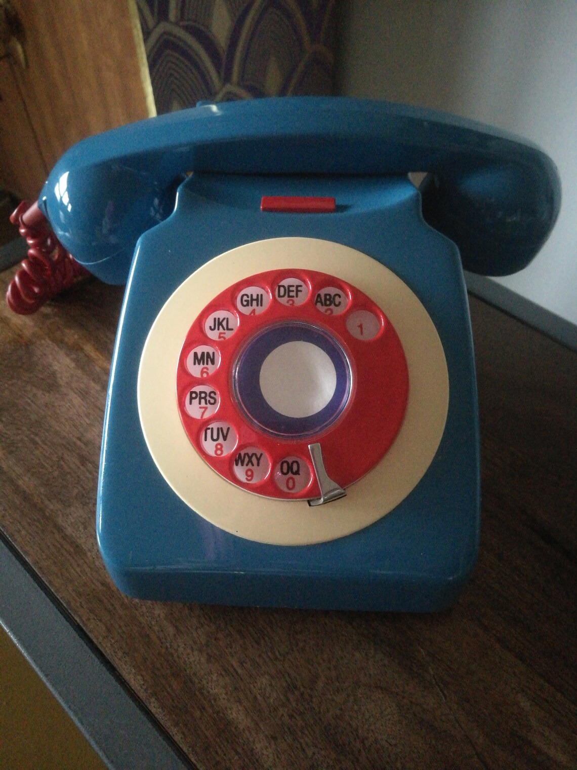 Vintage Red, Ivory and Blue, Target Bt Tele 746 R Telephone, Rotary ...
