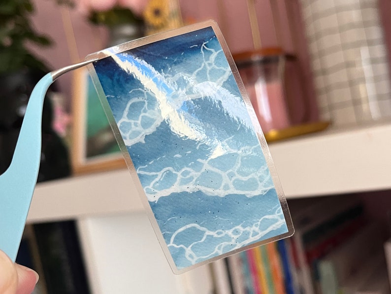 Waterproof Vinyl Beach Waves Sticker With Clear Border - Poetic and ...