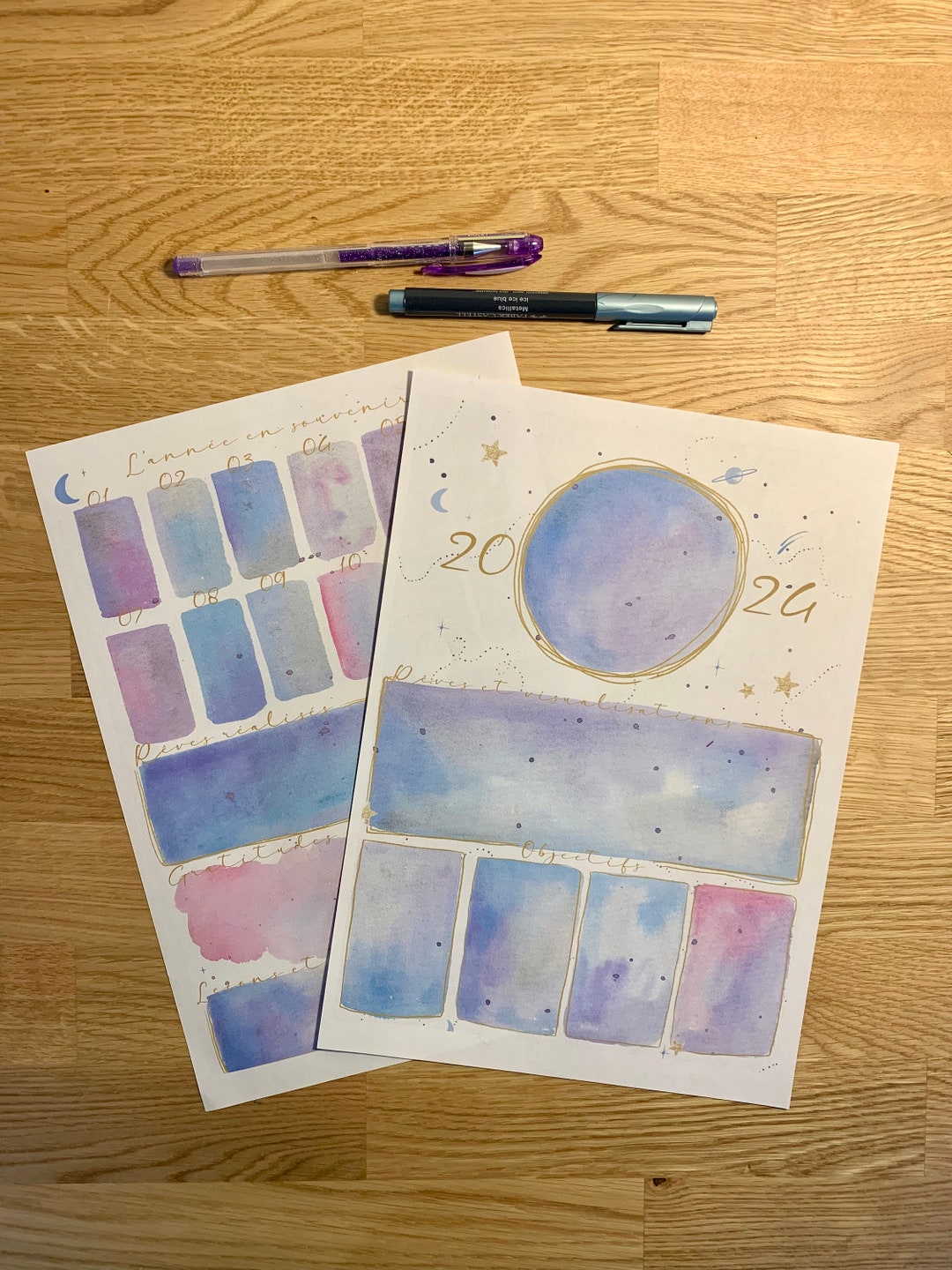 Double Page Journal, Planner & BUJO 2024 Make Your Dreams and Goals ...