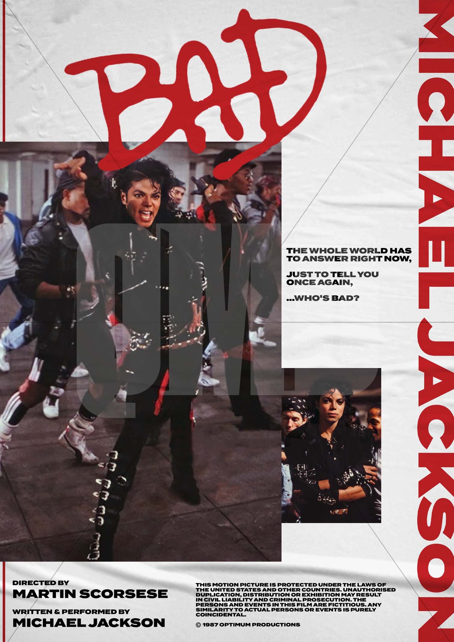 Michael Jackson Bad Tour Poster