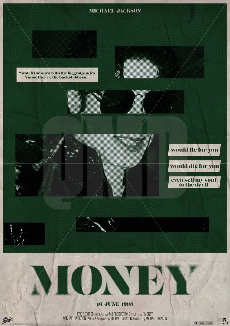 Money - Original Poster Art Print - Etsy