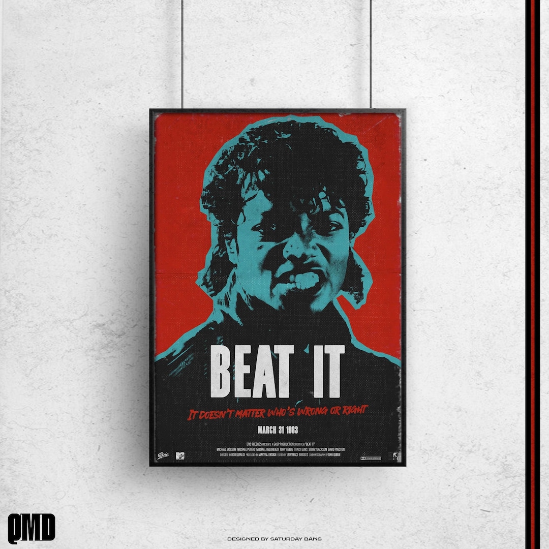 Michael Jackson - BEAT IT Original Poster Art Print - Etsy