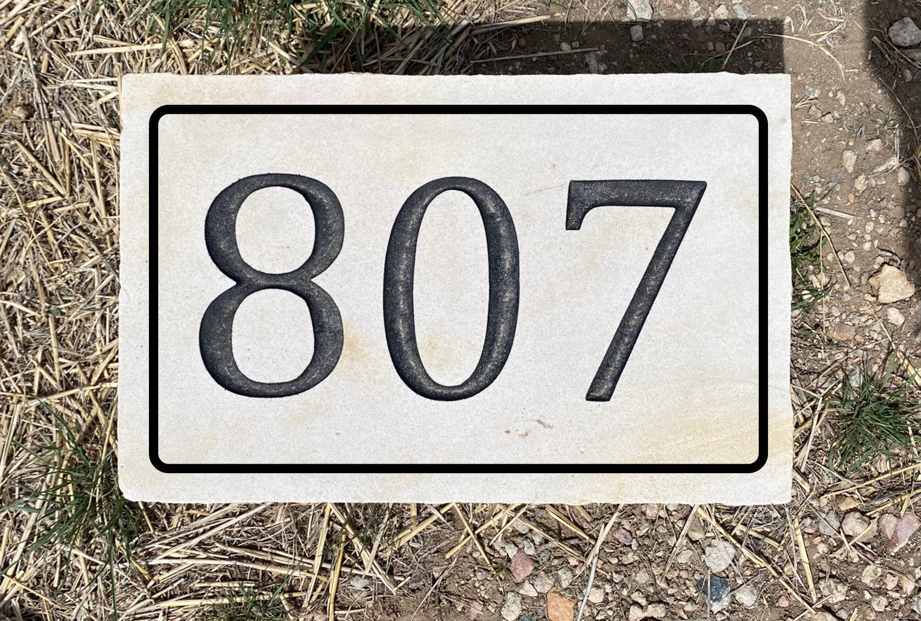 Custom Engraved Sandstone House Number Sign - 16x10x1.75" - Etsy